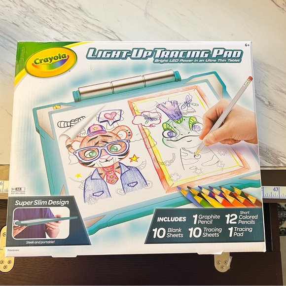 Crayola | Toys | Crayola Light Up Tracing Pad Teal Kids Drawing Tablet ...